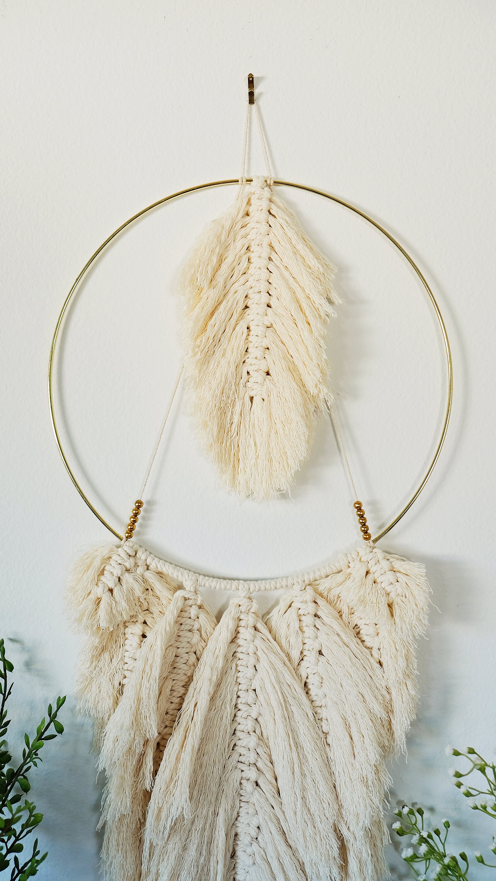 All Feather Macrame Dreamcatcher - Etsy