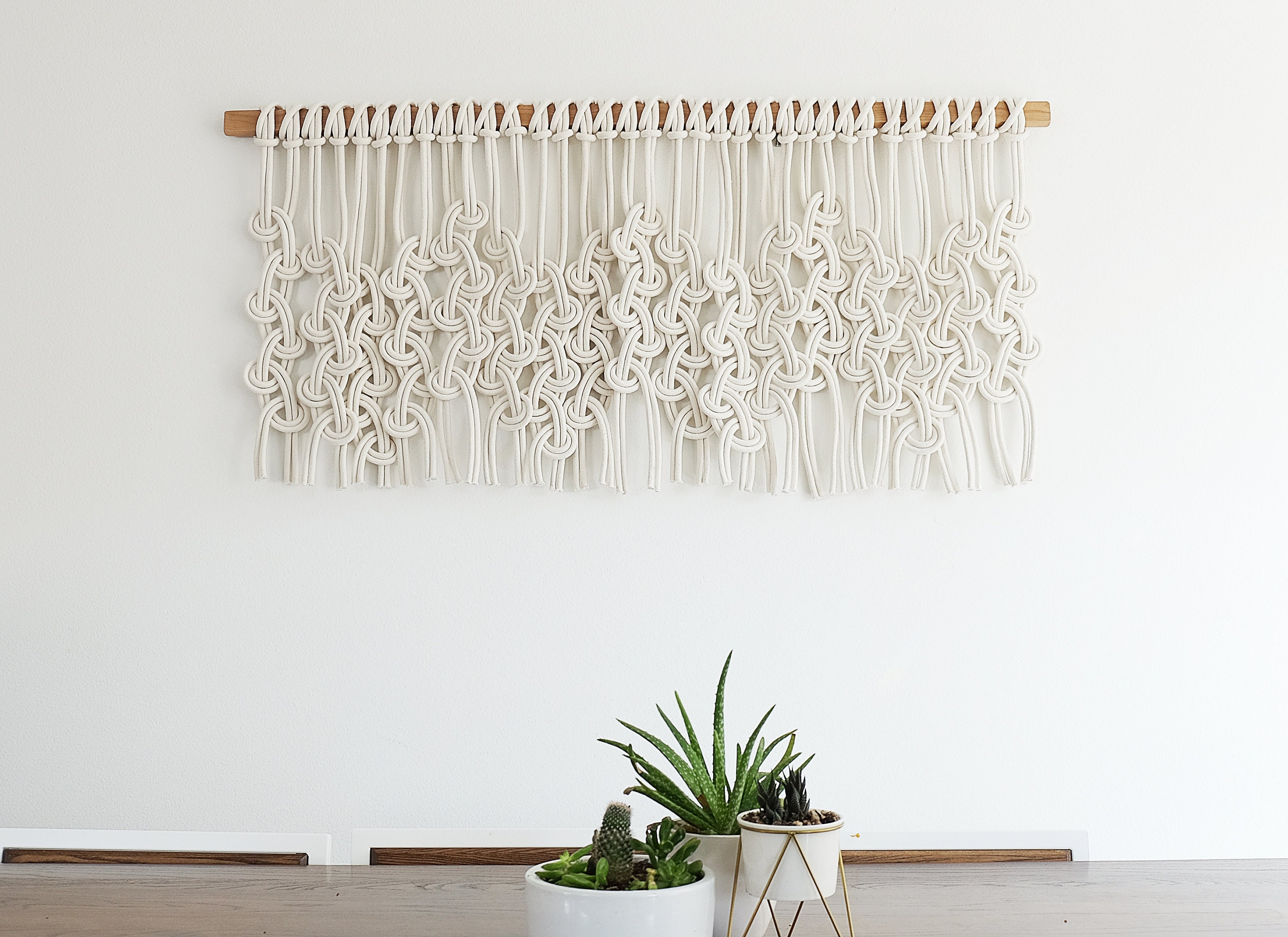 Zig Zag Pattern Macrame Wall Hanging - Etsy
