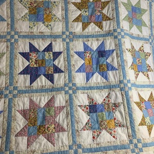 Homemade Patchwork Stars King Size Quilt Custom Order - Etsy