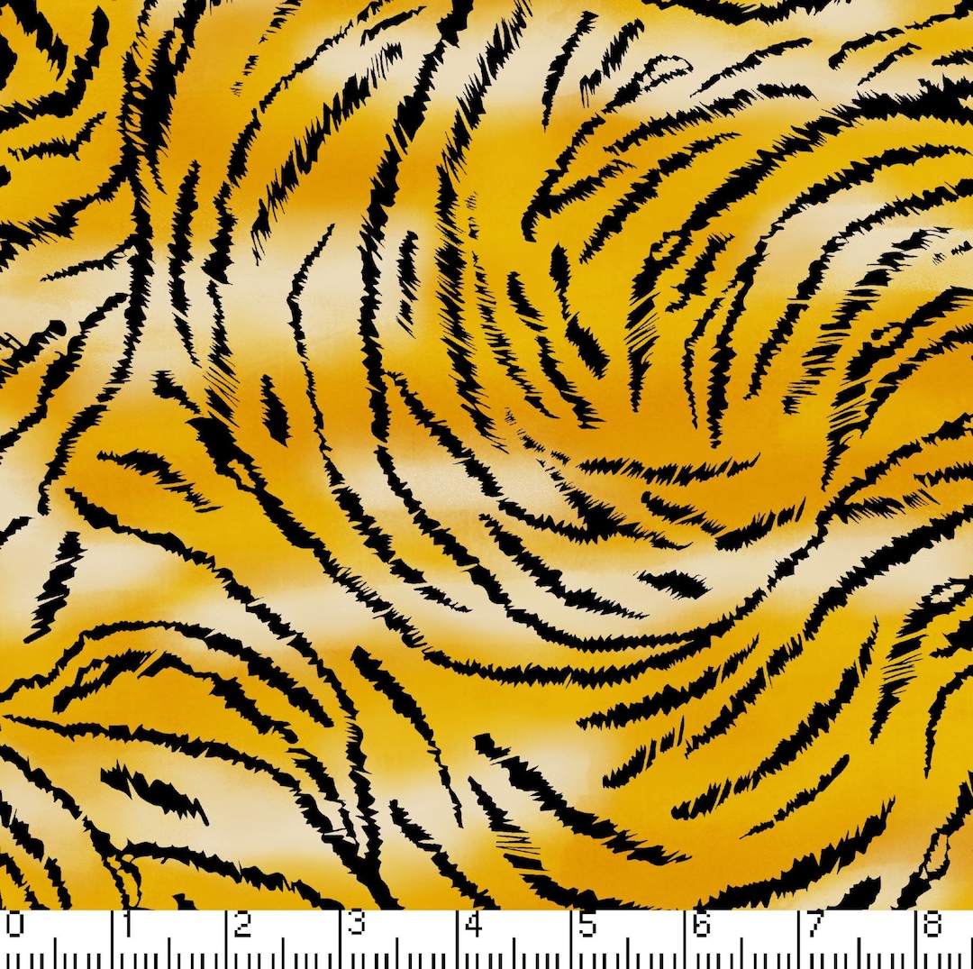 Medium Tiger Print Cotton Fabric Animal Prints - Etsy
