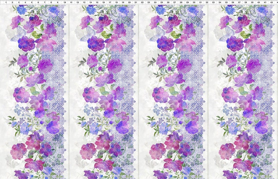 Ethereal Border in Purple 10JYT3 by in the Beginning Fabric Quality ...