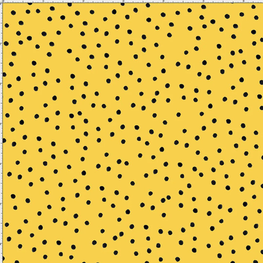 Dinky Dots in Yellow With Black Dots by Loralie Harris for Loralie ...