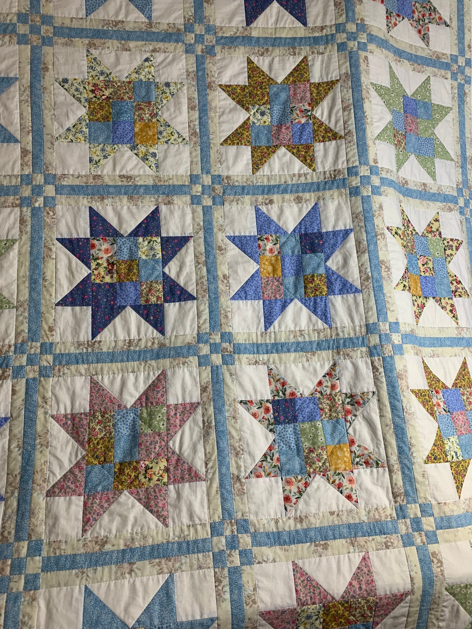 Homemade Patchwork Stars Queen Size Quilt Custom Order - Etsy