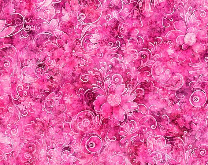 108 Inch Queens Garden in Blended Pink Floral Color #25 Wide Premium ...