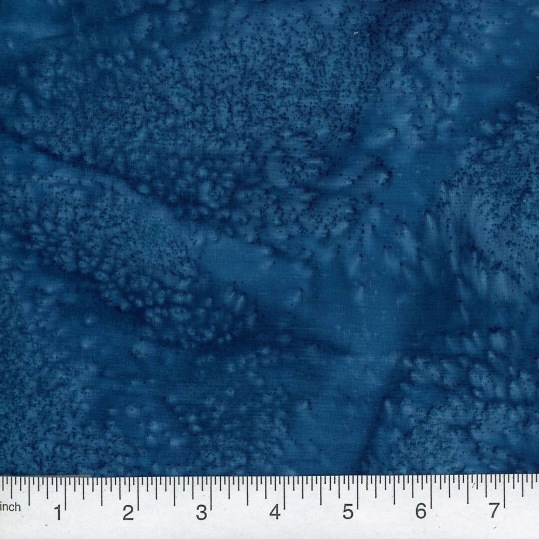 Deep Blue Tie Dye Cotton Fabric Floral Fabric by the Yard Fabric for ...