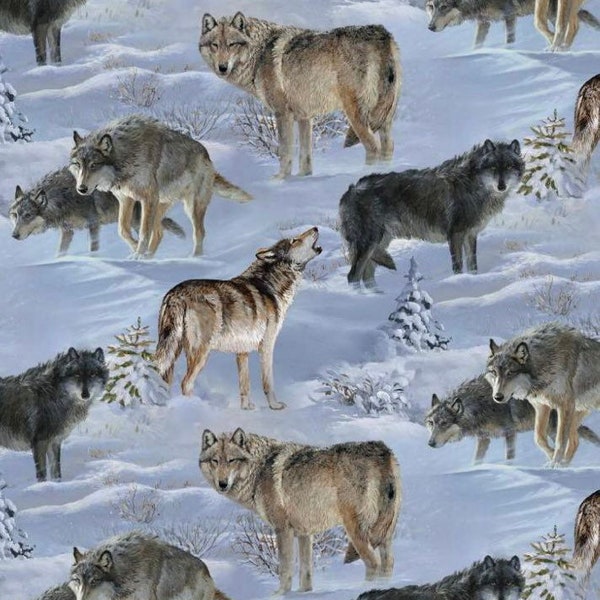 Wolf Fabric Panel - Etsy