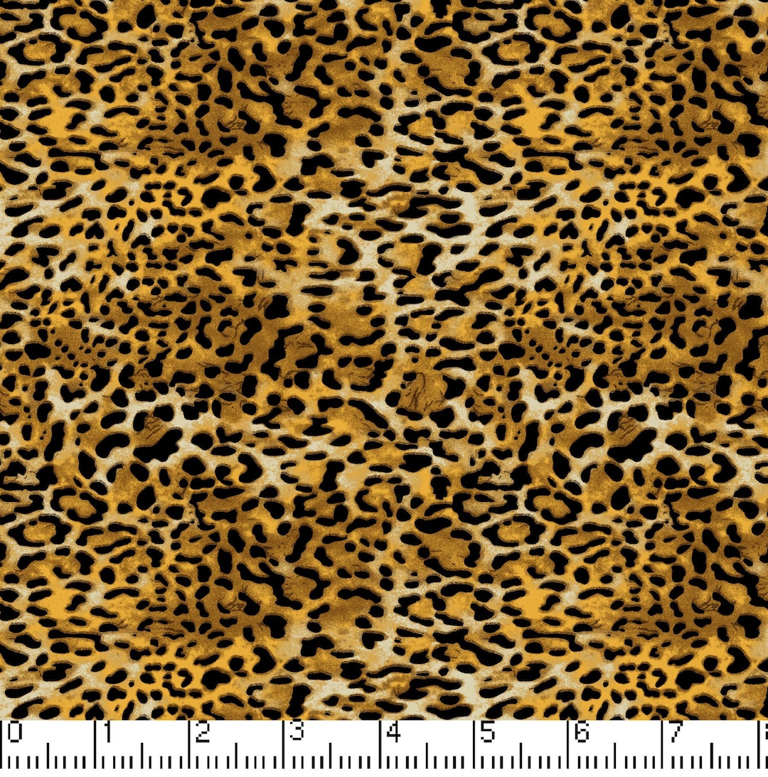 Leopard Print Cotton Fabric Animal Prints - Etsy
