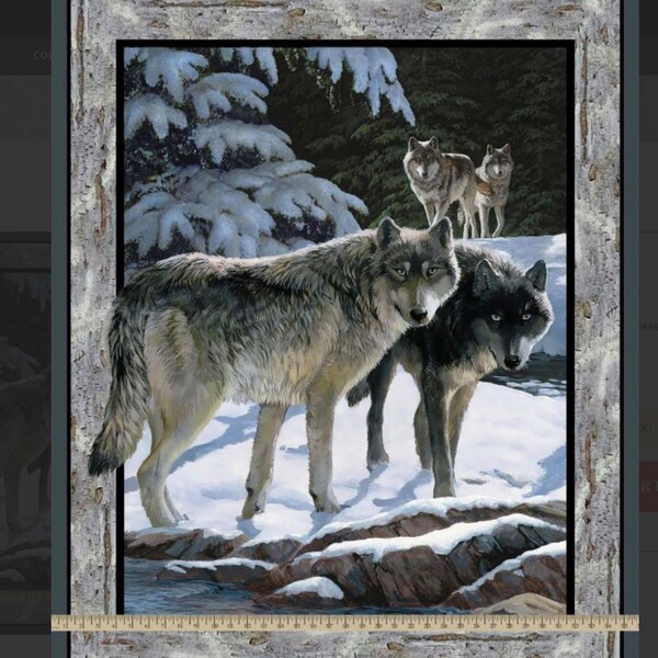 Wolf Fabric Panel - Etsy
