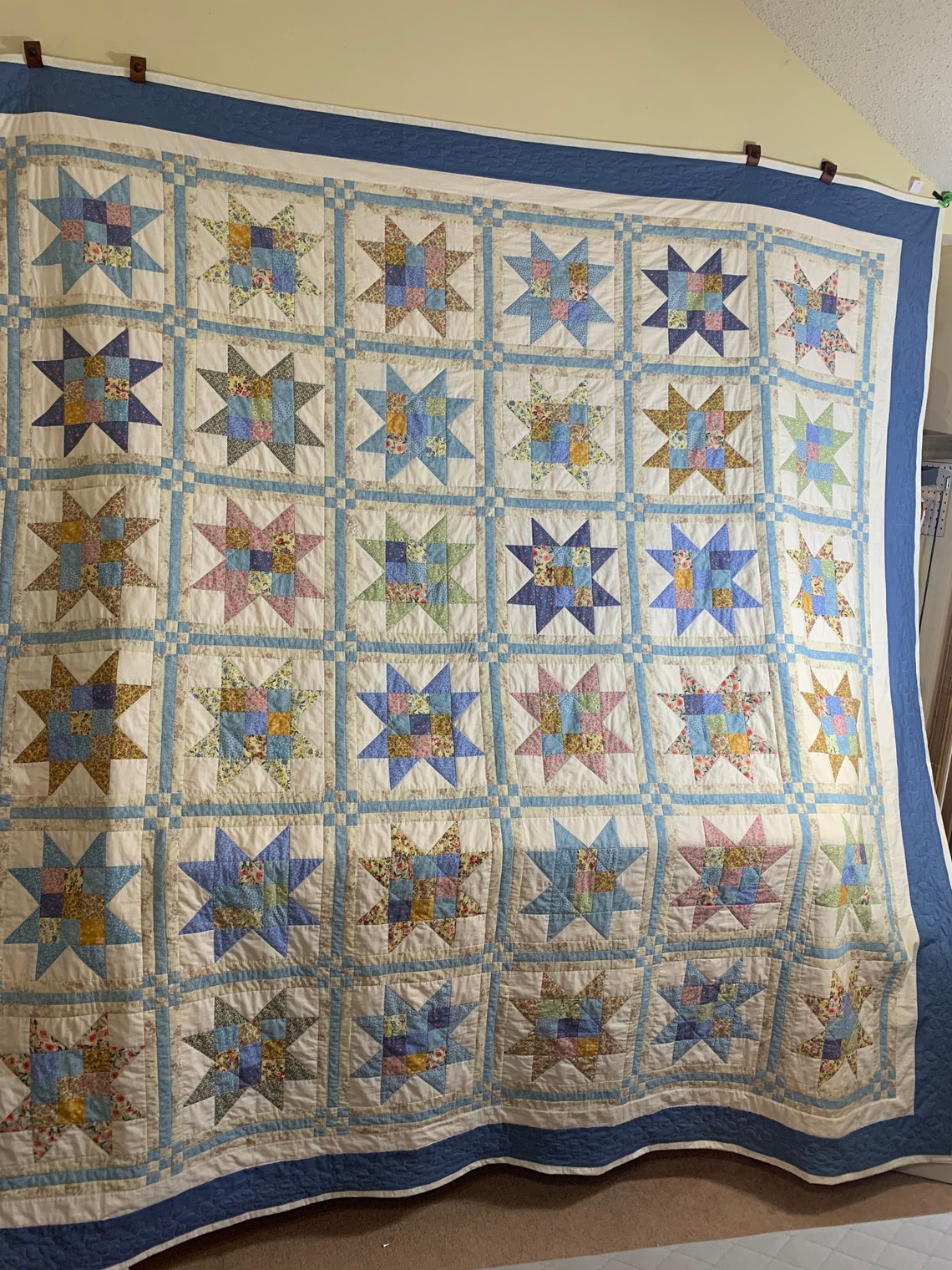 Homemade Patchwork Stars King Size Quilt Custom Order - Etsy