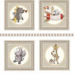 Animal Alphabet Panel Fabric Cotton Fabric 35 X 44 With 9 Inch Squares ...