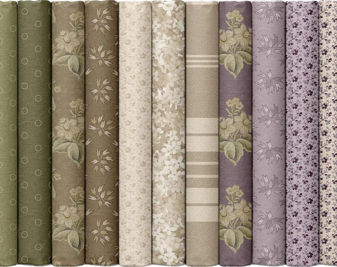 Lavender and Lace by Marcus Fabrics Fat Quarter Bundle 17 Pieces Fat ...