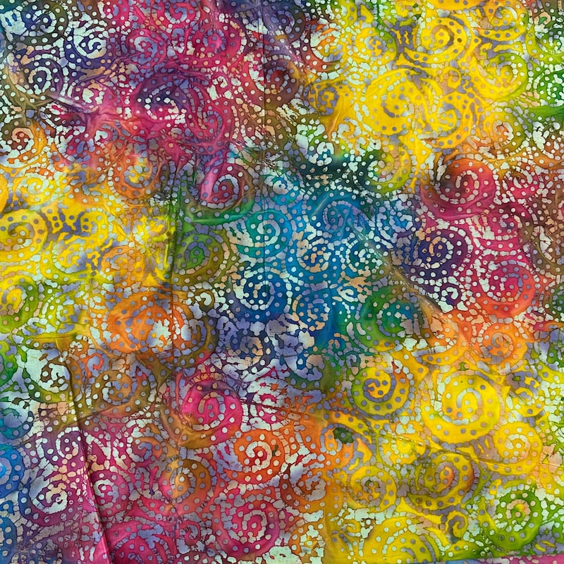 Rainbow Batik Fabric - Etsy