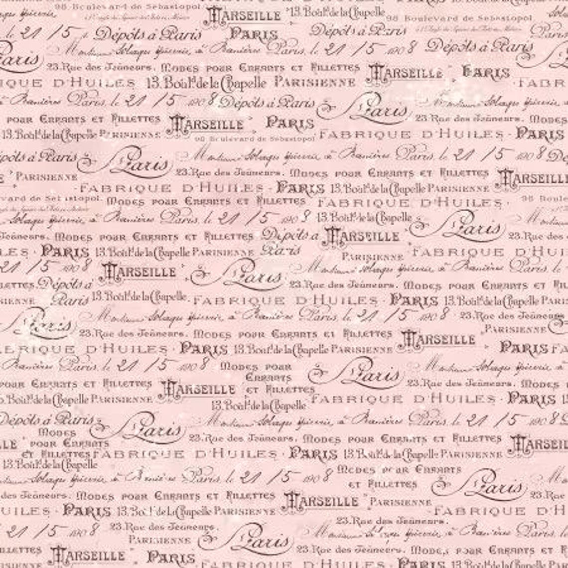 Lt. Pink Script 6 Inch Repeat BQ4292-22 by Blank Quilting Collection ...