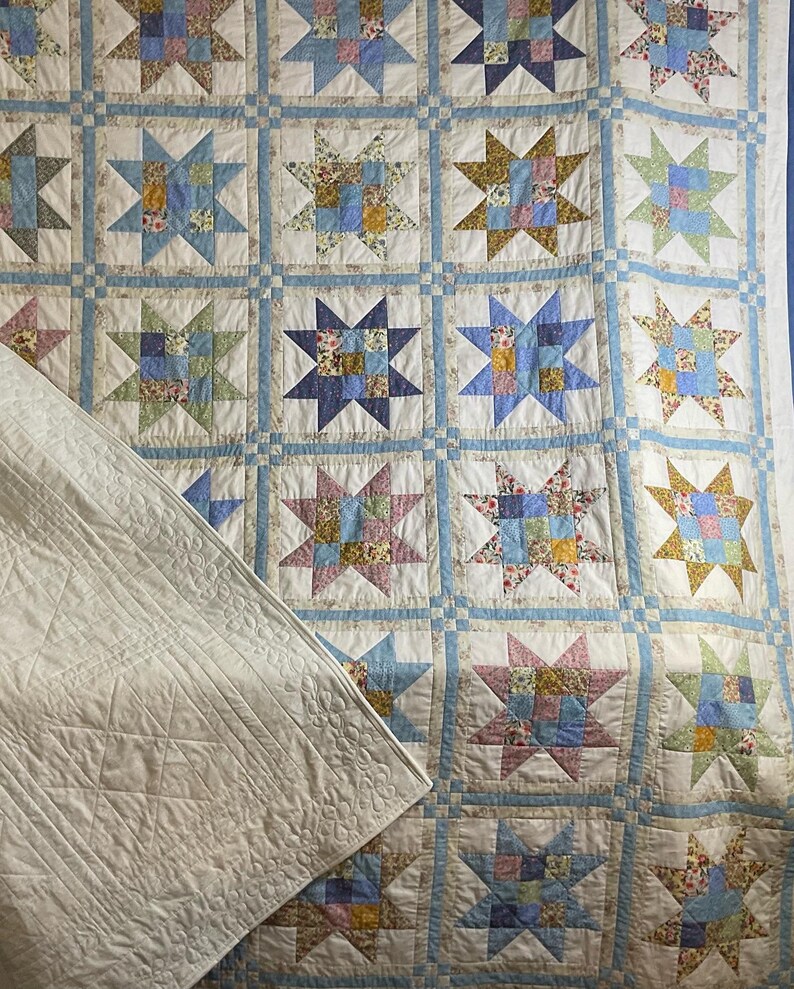 Homemade Patchwork Stars Queen Size Quilt Custom Order - Etsy