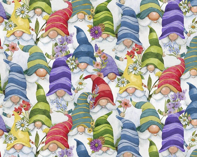 Packed Gnomes, Gnome Grown Collection by Wilmington Prints Fabrics ...