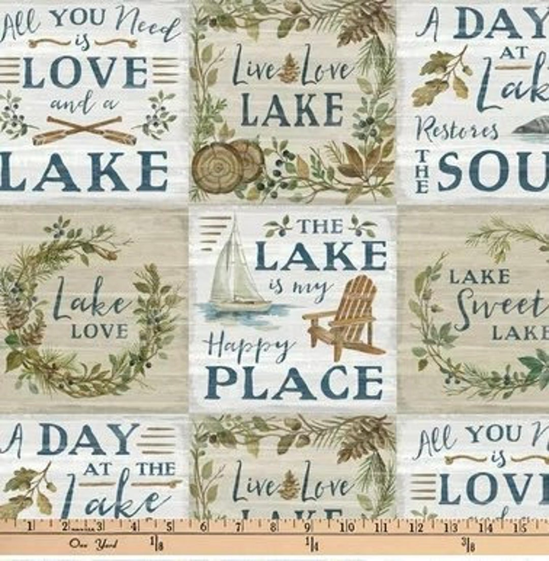 Lake House Fabric by the Yard Quilting Cotton - Etsy