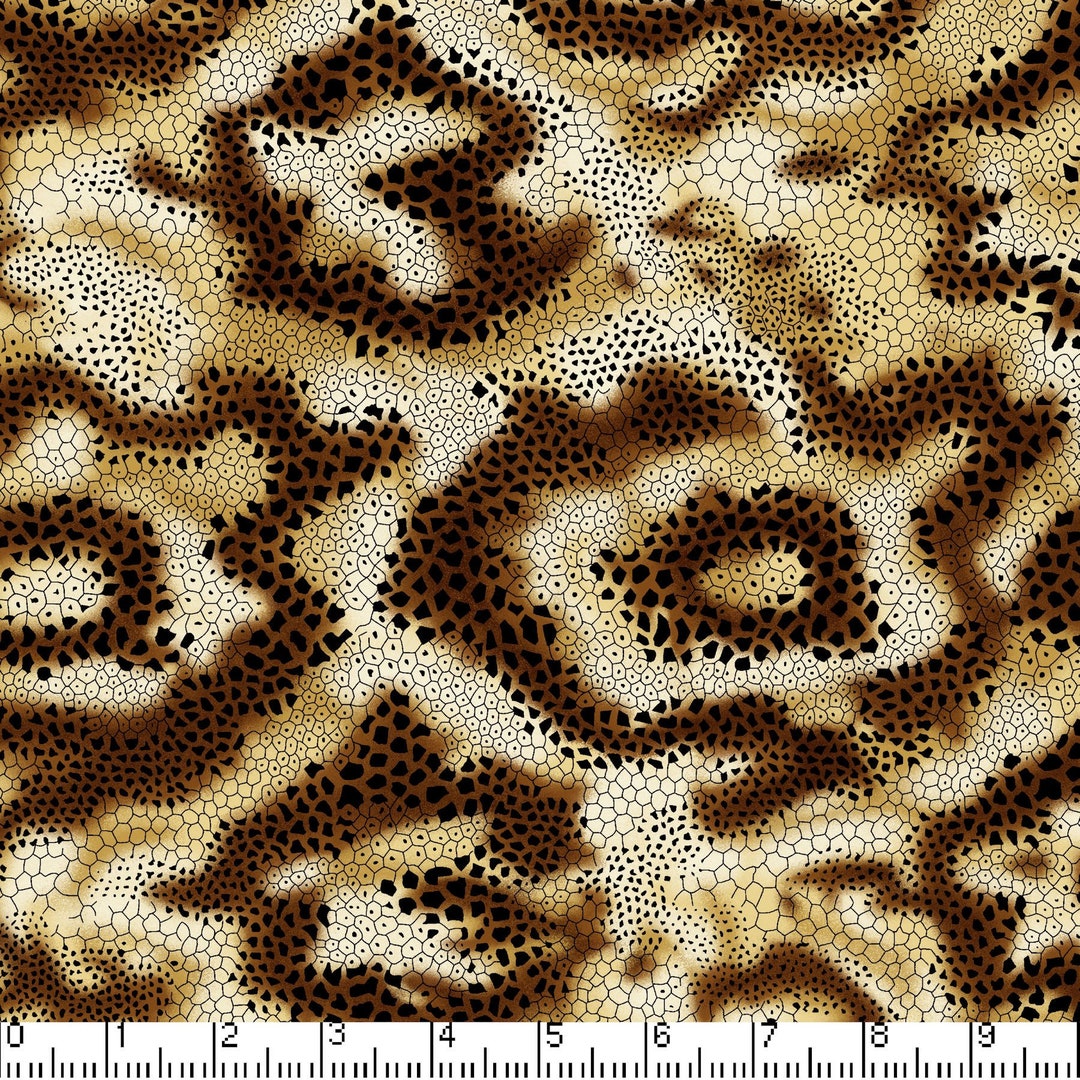 Snake Skin Print Cotton Fabric Animal Prints - Etsy