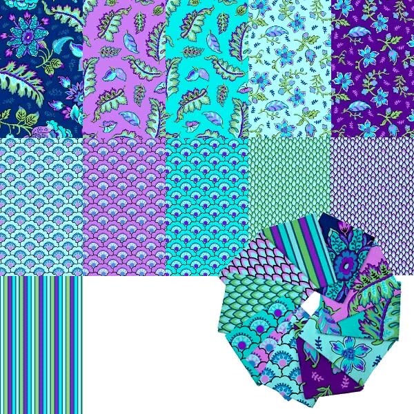 Purple Teal Fabric - Etsy