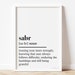 Sabr Definition Poster Print, Wall Art, Islamic Home Decor, Islamic ...