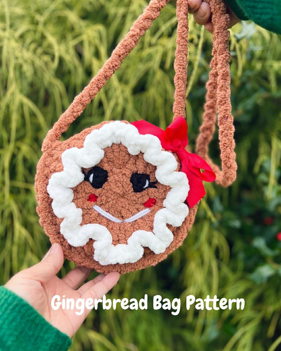Crochet Gingerbread Bag Pattern/ Christmas Festive Purse / Crochet PDF ...