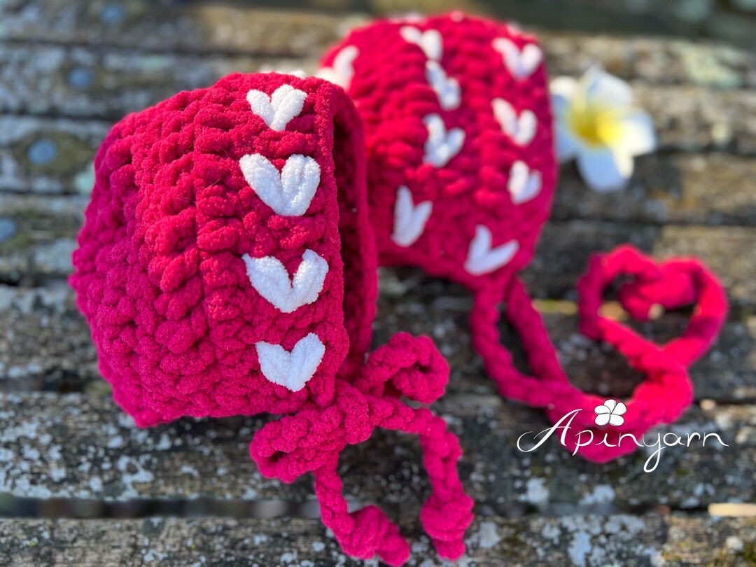 Pattern Crochet Valentine Bonnet / Crochet Baby Bonnet / PDF Pattern - Etsy