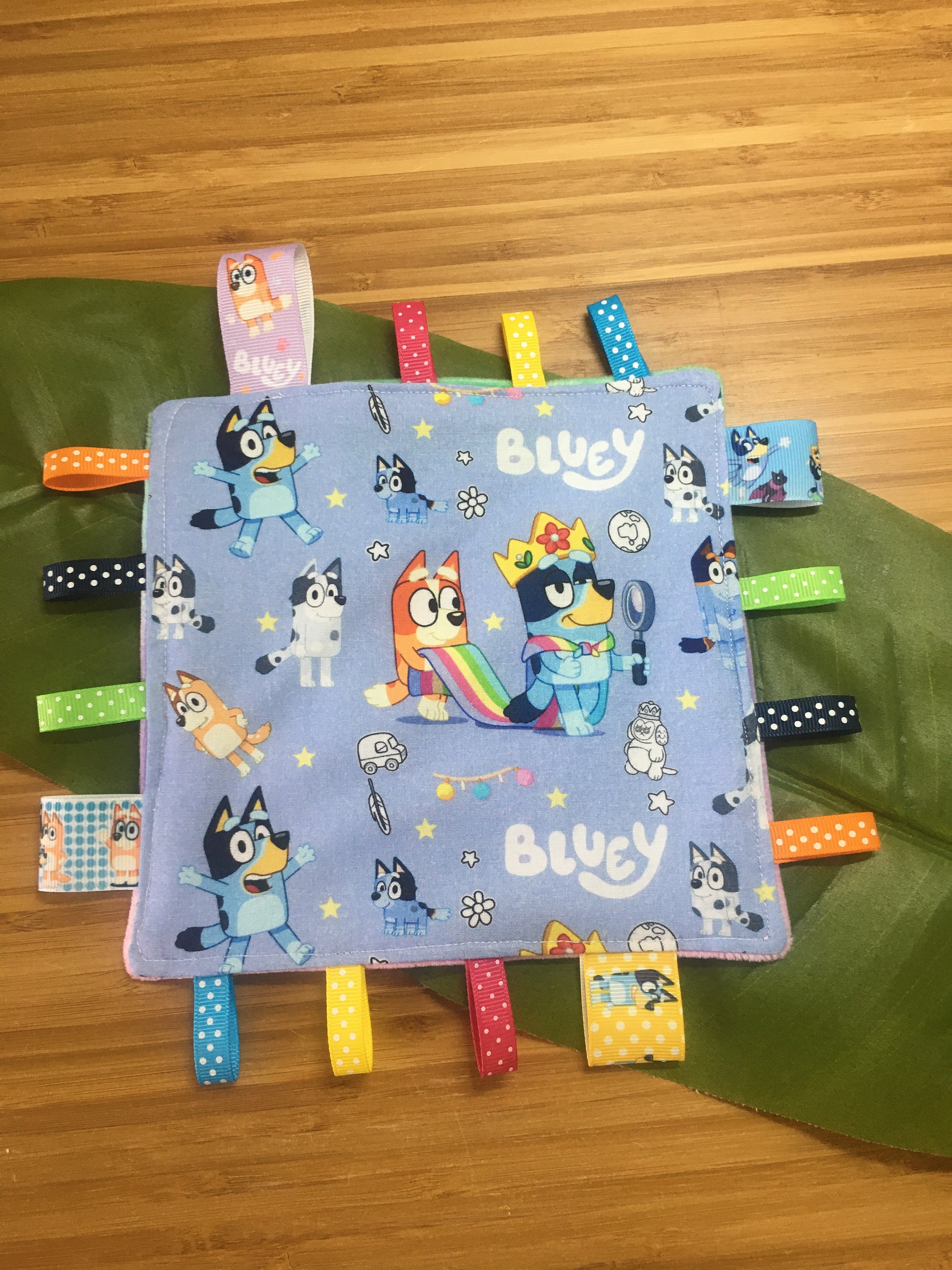 BLUEY Crinkle Sensory Toy Taggy Blanket Taggy Toy Crib | Etsy
