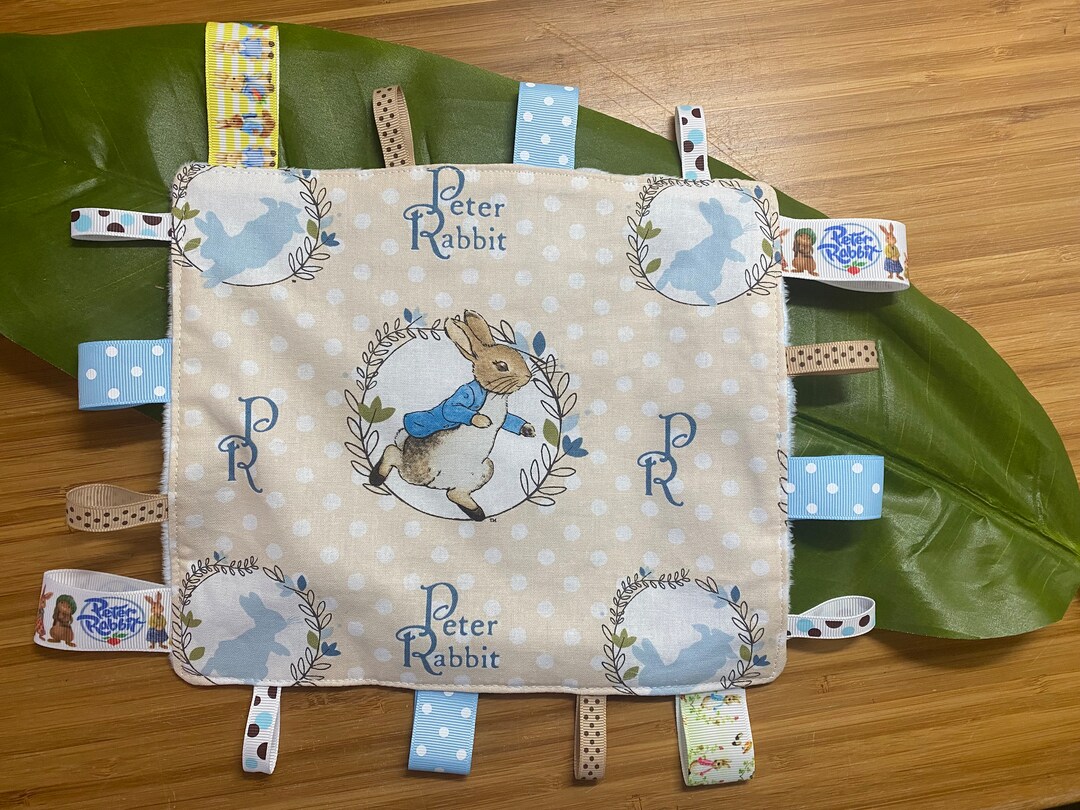 Peter Rabbit Inspired Crinkle Sensory Toy, Taggy Blanket, Taggy Toy ...