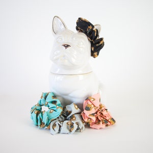 DOG FRENCHIE Hair Scrunchies, 4 Pack French Bulldog, Hair Ties, Hair ...