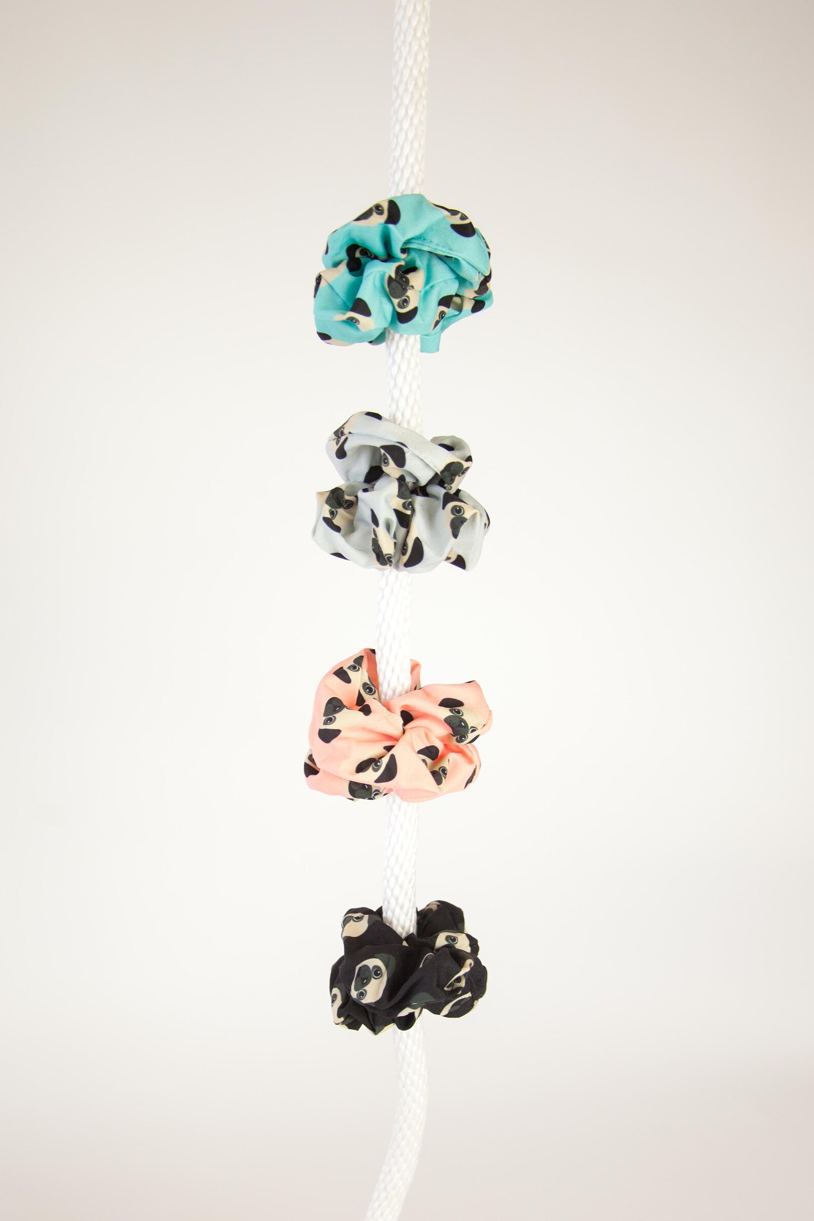 DOG, PUG Hair Scrunchies, Hair Ties, Gentle Hair Elastic, Hair ...