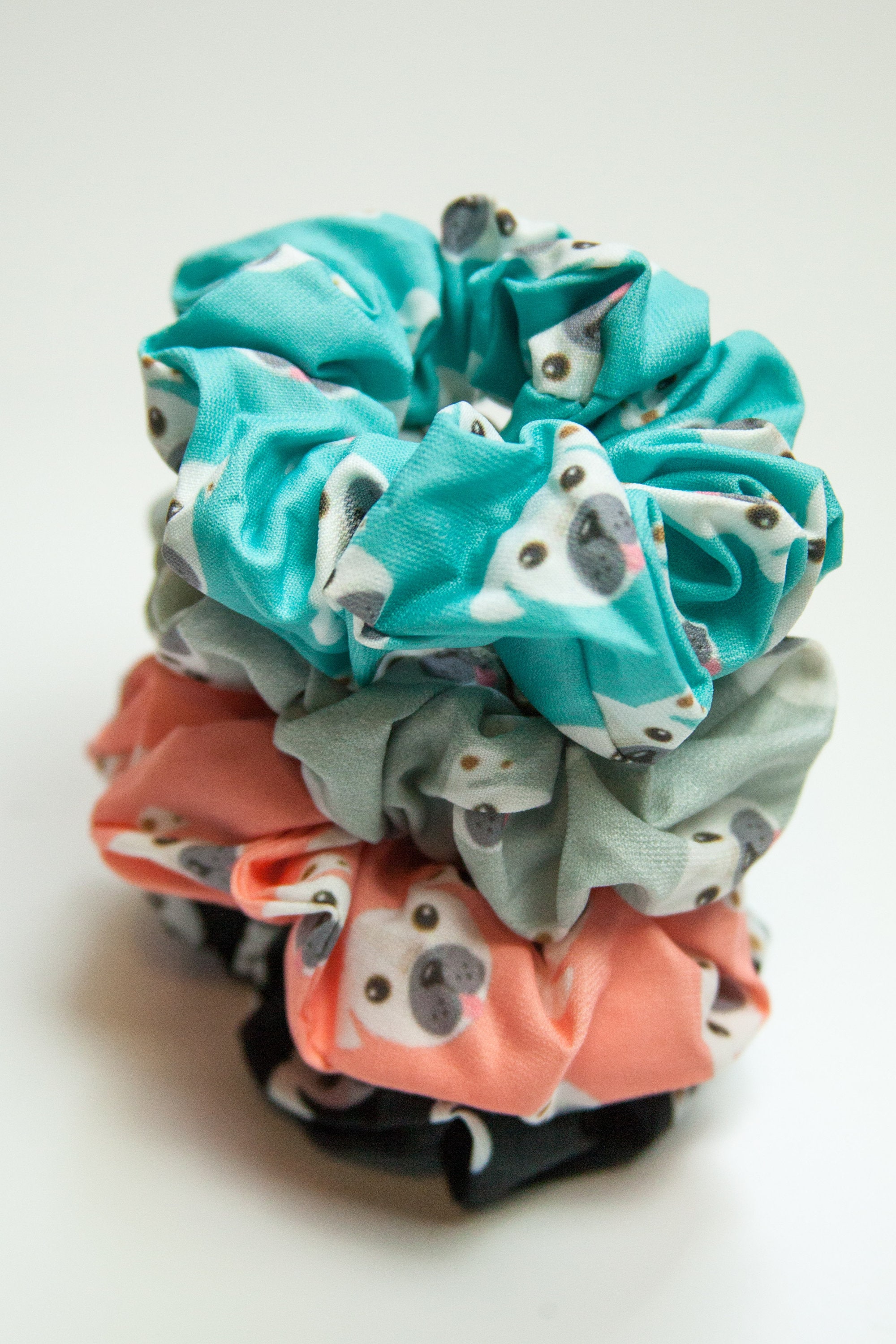 DOG BULLDOG Hair Scrunchies Hair Ties Gentle Hair Elastic | Etsy