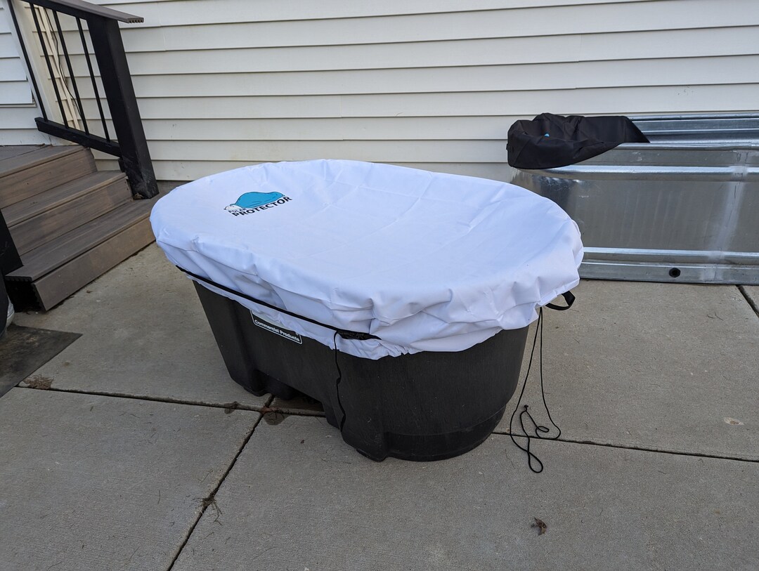 Polar Protector WHITE Stock Tank Cover Ice Water Therapy Ice Bath Cover ...