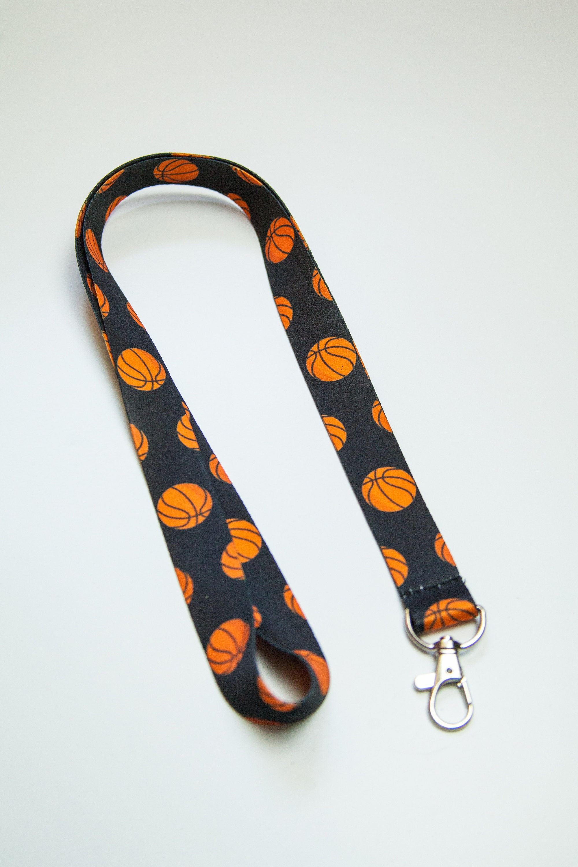 Basketball Lanyards ID Wallet Badge Key Holder Keychain Cotton - Etsy
