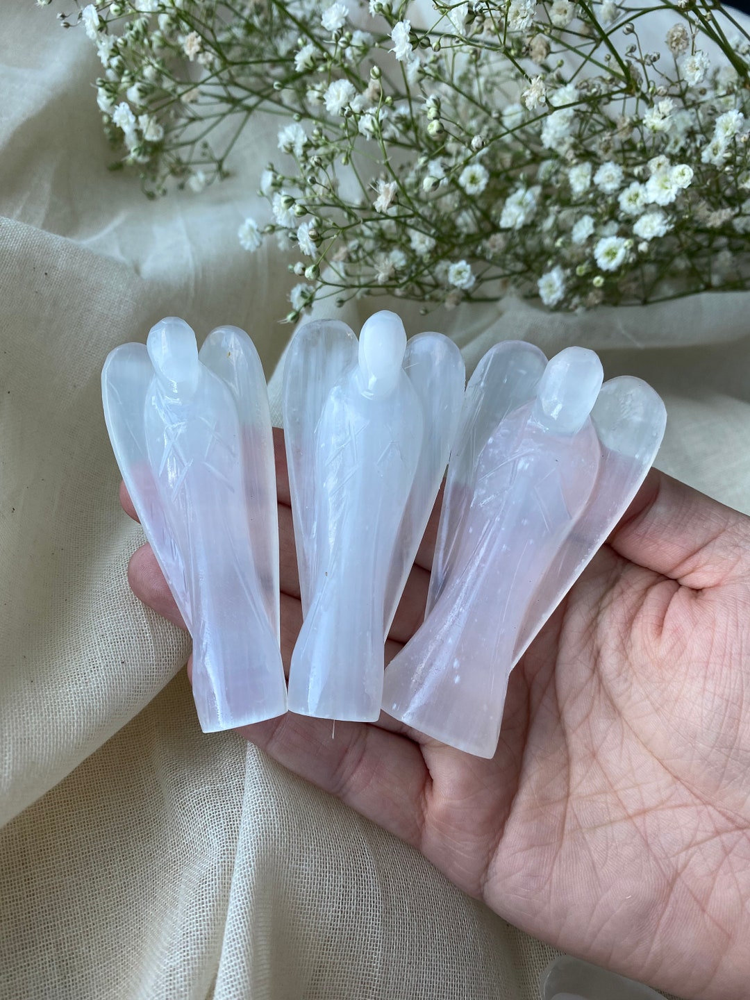 Selenite Angel White Angel Guardian Angel Crystal Angel - Etsy UK