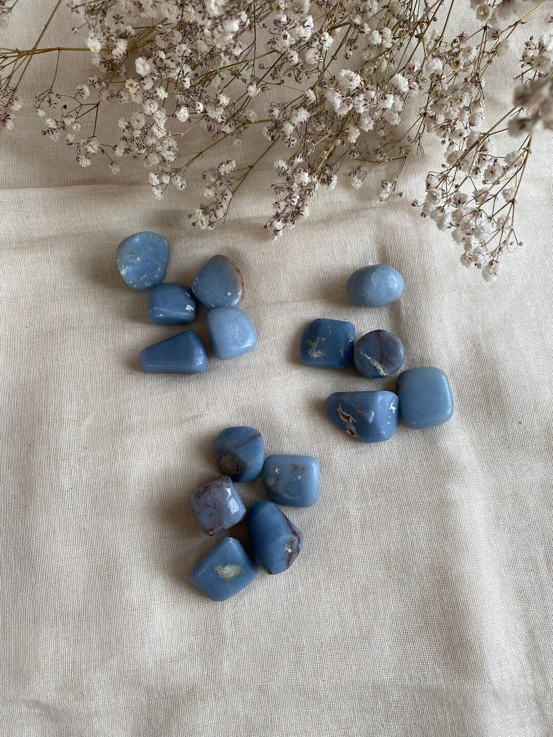 Angelite Tumble Stones - Rough Stone - Angelite - Set of 5 - Etsy
