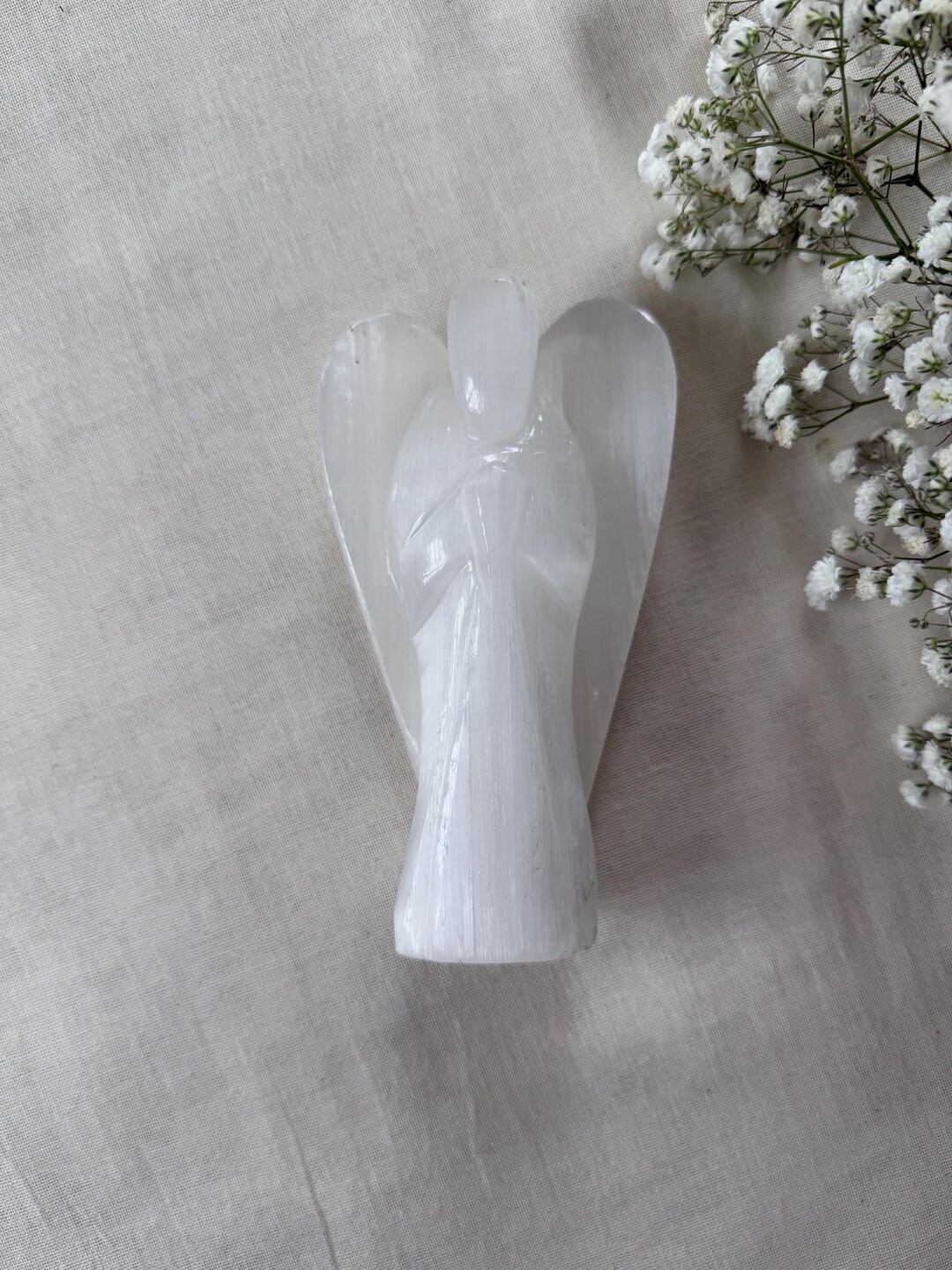 5.5” Selenite Angel - Guardian Angel - Altar Angel - White Selenite - Etsy