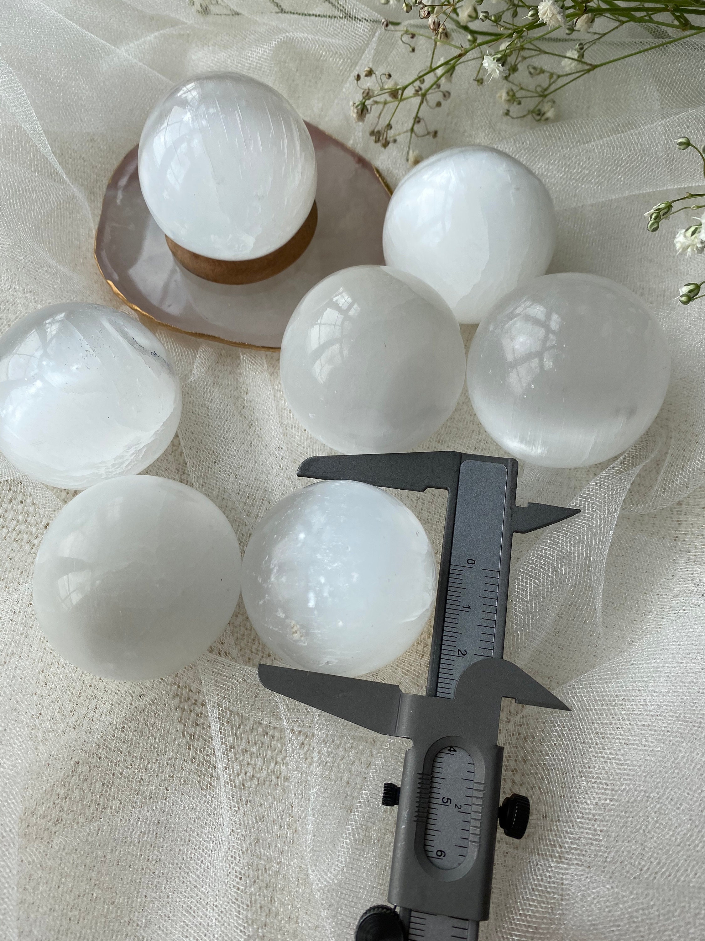 Selenite Ball Selenite Sphere Crystal Gemstone Ball - Etsy