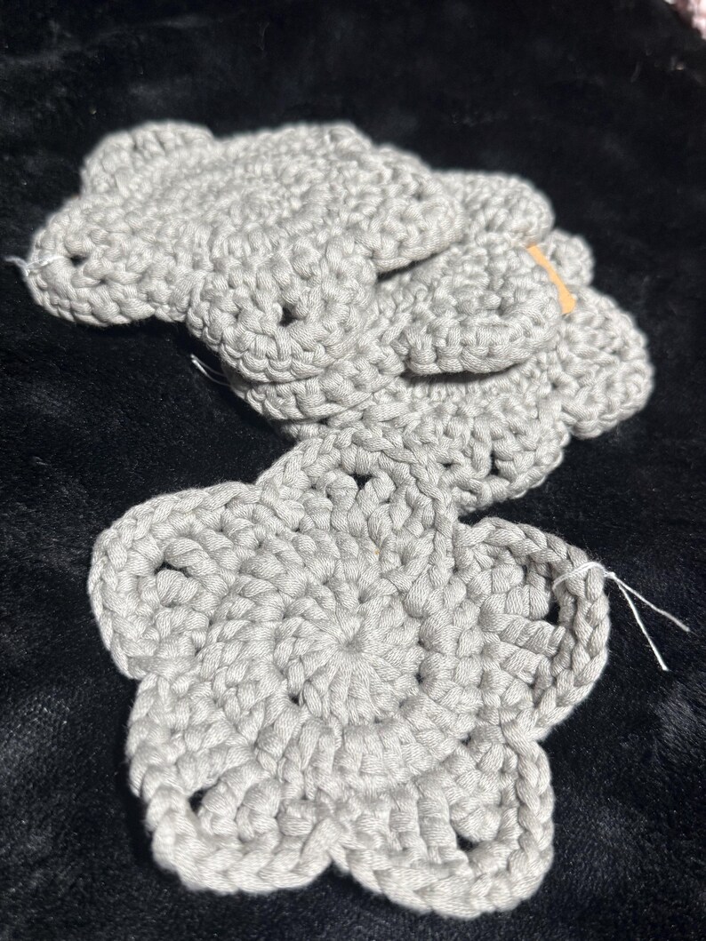 Crochet Star Coasters 4pk - Etsy
