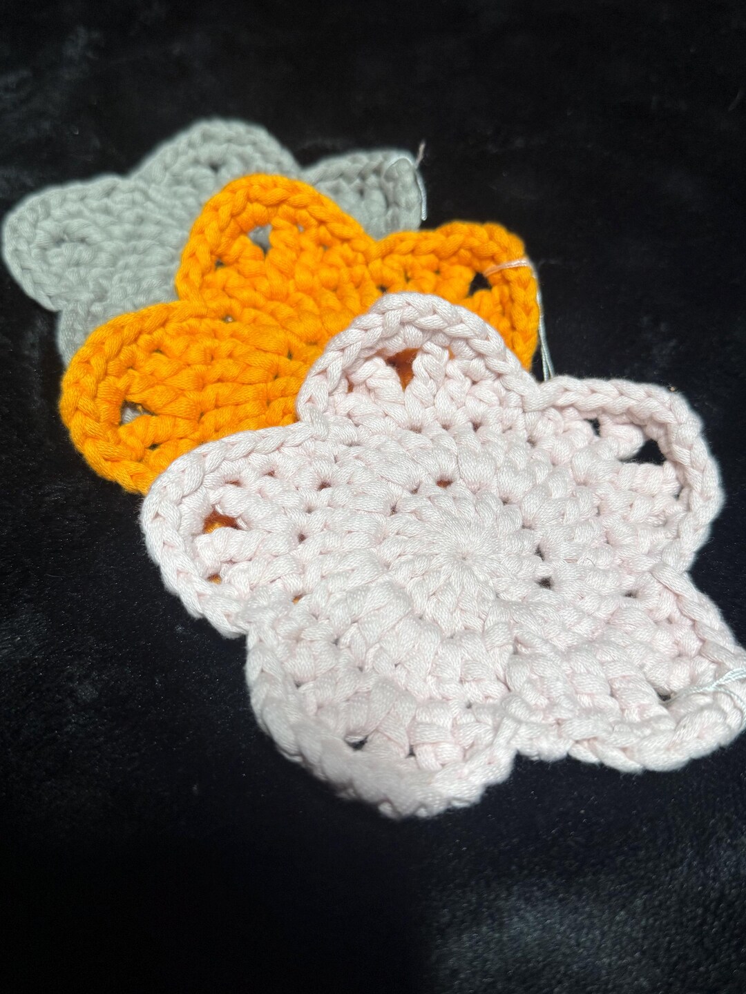Crochet Star Coasters 4pk - Etsy