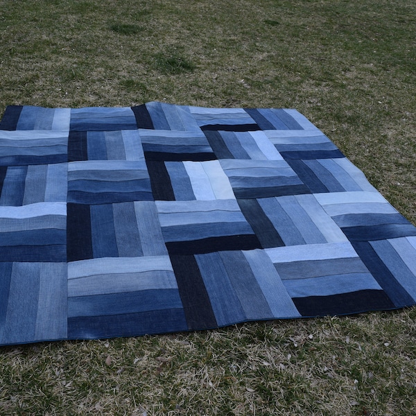 Denim Quilt - Etsy
