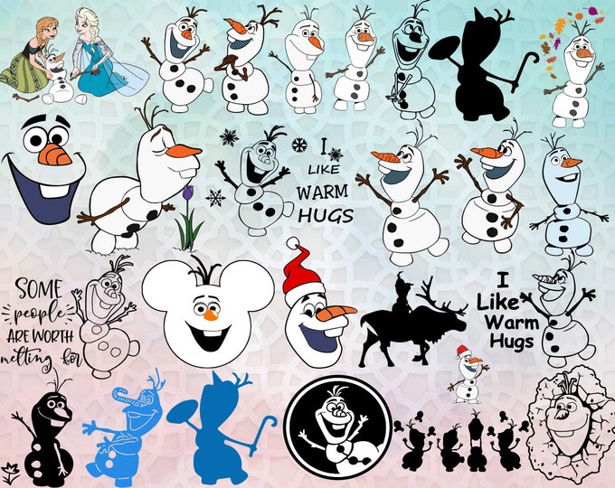 Olaf SVG - PNG, DXF, Cut Files, Layered, Cricut, Silhouette ...