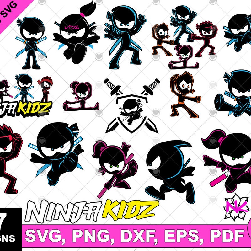 Cartoon Girl Ninja Png - Etsy