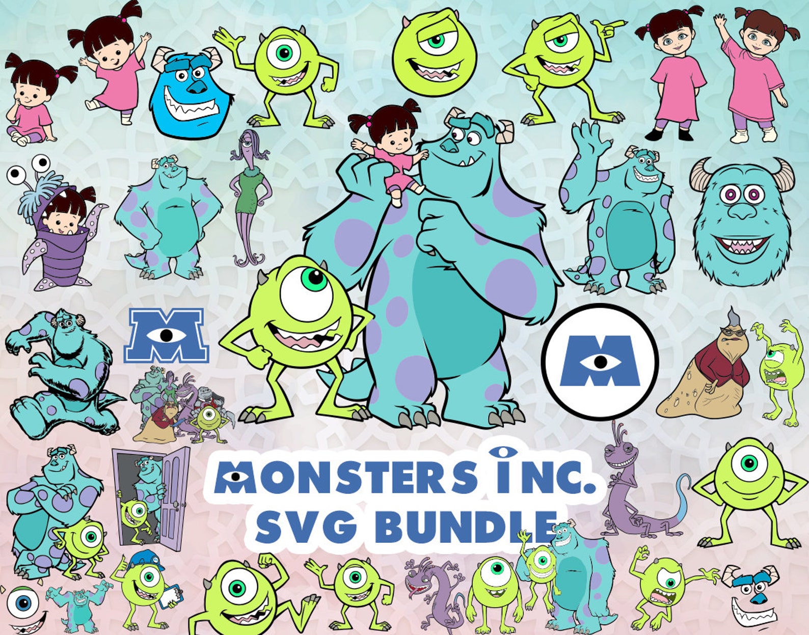 Monsters Svg Bundle, Sully Svg, Mike Svg, Boo Svg, Characters SVG, High ...