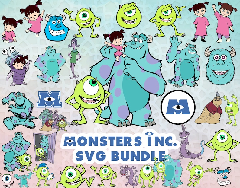 Monsters Svg Bundle, Sully Svg, Mike Svg, Boo Svg, Characters SVG, High ...