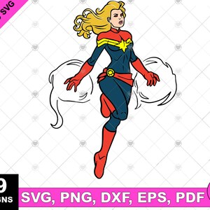 Captain Marval Svg Bundle Layered Item, Silhouette, Cricut, Clipart ...