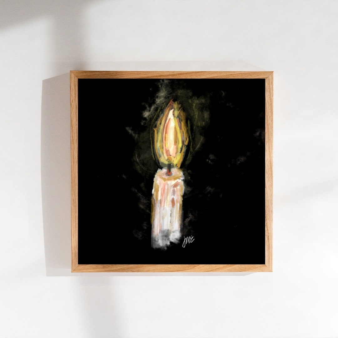 Candlelight: Illustrated Painting Print by JME - Etsy