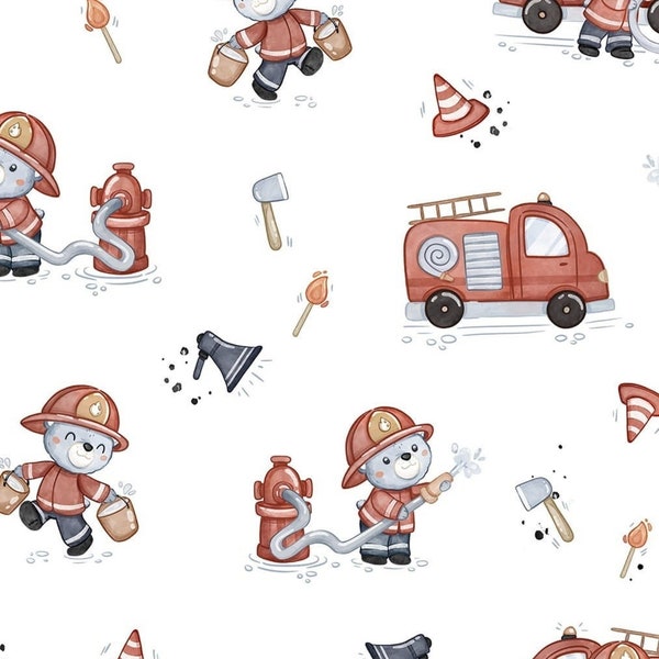 Fireman Fabric - Etsy