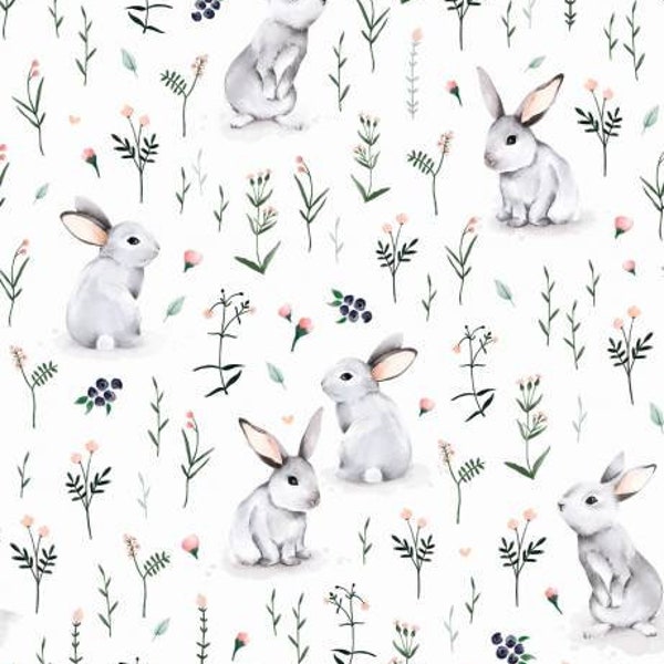 Bunnies Fabric - Etsy