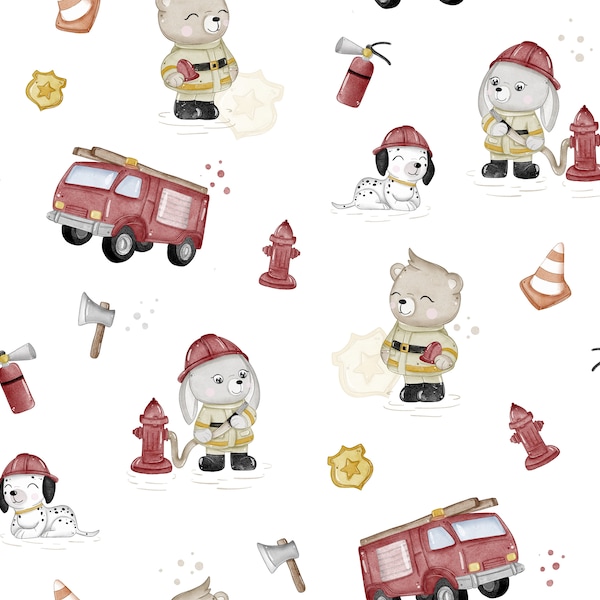 Fireman Fabric - Etsy