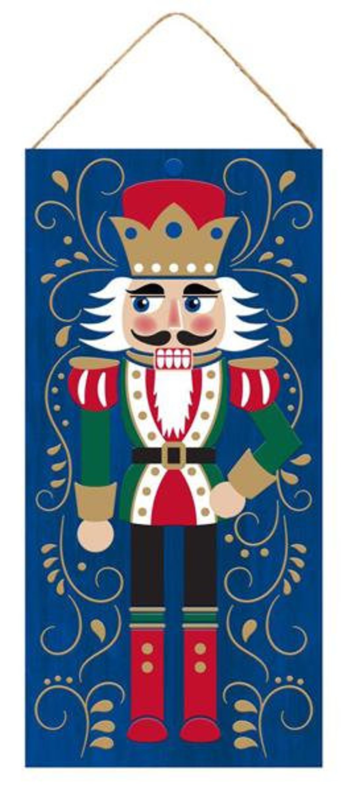 Blue Green Red Nutcracker Sign 12.5" H X 6" W, Signs, Wreaths, Wreath ...