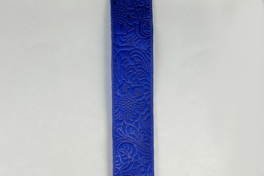Embossed Ribbon, Royal Blue Spring Floral, 1.5” X 10 Yards, Jascotina ...
